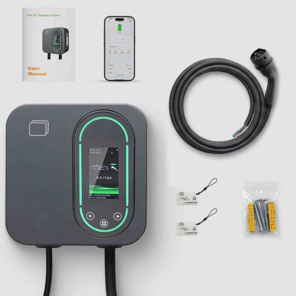 Quality 32A 7kW IP65 AC EV Charging Station Wallbox EV Charger with Type 2 Connector for sale