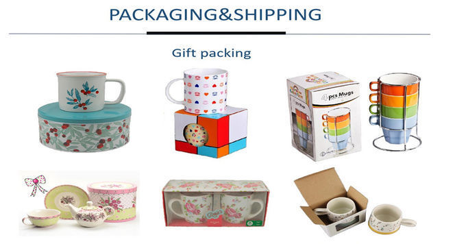 13oz Glazed White Ceramic Milk Cup Coffee Cup Can Be Customized Pattern Style 3