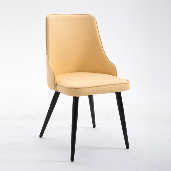 Quality Leather Seater Chrome Metal Leg Modern Leisure Chair for sale