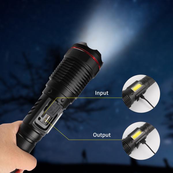 Quality 16000 Lumen Rechargeable Waterproof LED Flashlight for Camping Hiking and for sale
