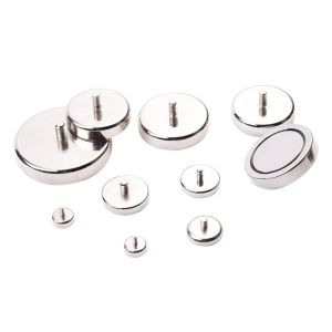 Quality Custom Made D36 D80 NdFeB Pot Magnet A3 Steel Case With External Thread for sale