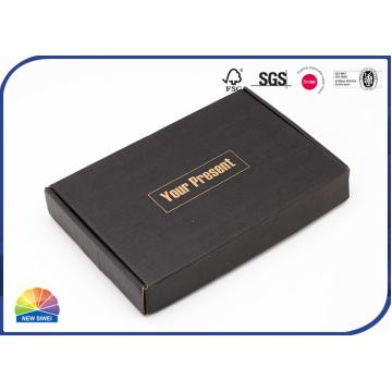 Quality Custom Design Logo 1c Black Print E-Flute Corrugated Mailer Box for sale