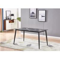 Quality Painted Petal Leg 90cm 50kgs Modern Black Dining Table for sale