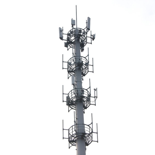 Quality Circular Polygonal Monopole Telecommunications Tower 15m Cellular for sale