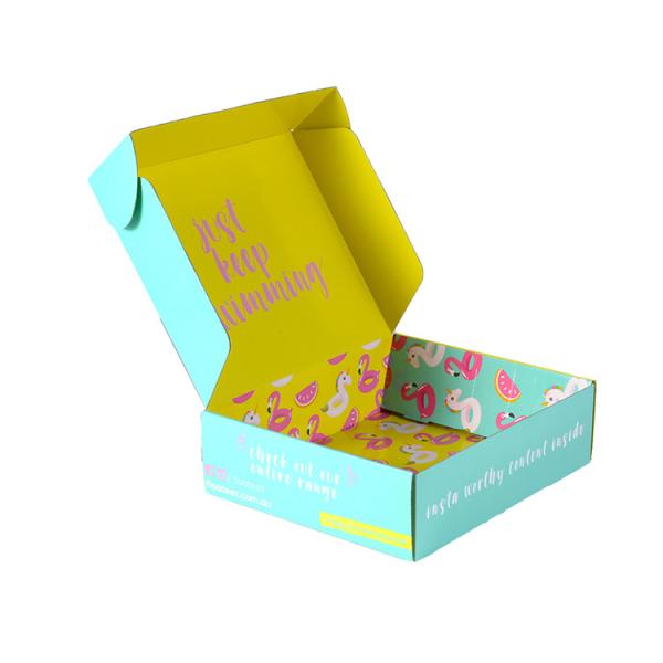 Quality Recyclable Glossy Shipping Paper Box For Tailored Dress Colorful Luxury Express Mailer for sale