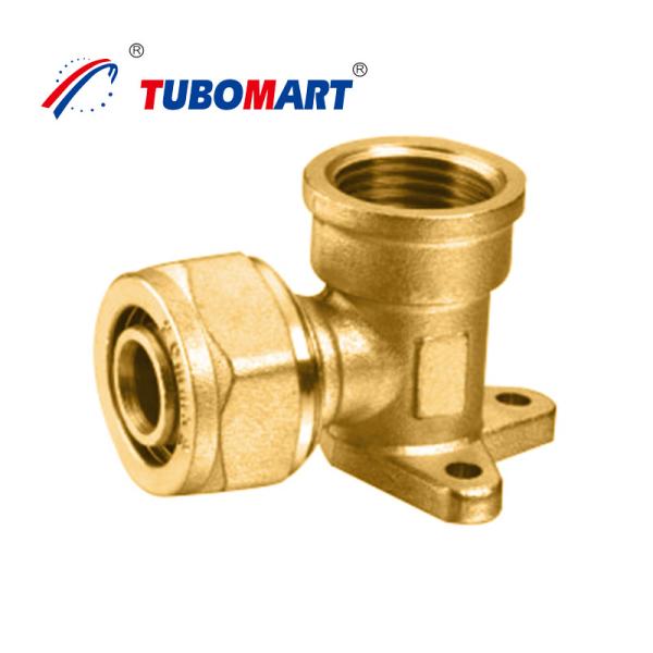 Quality Brass PEX Pipe Compression Fittings Chrome Plated For Leak Proof Connections for sale