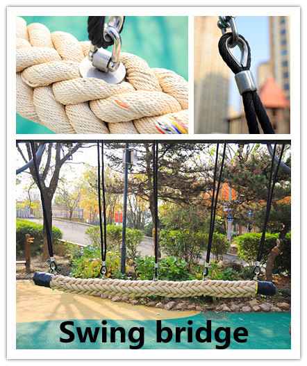 Quality Outdoor Rope Climbing Playground Swing Bridge for Children for sale