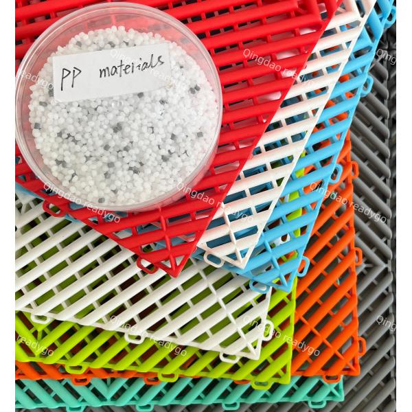 Quality Rib Industrial Interlocking Floor Tiles 18mm Polypropylene Garage Flooring for sale