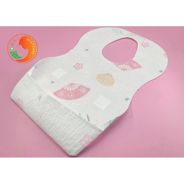 Quality Bamboo material Disposable Baby Bibs Leakproof Pocket Snack Crumb Catcher for sale
