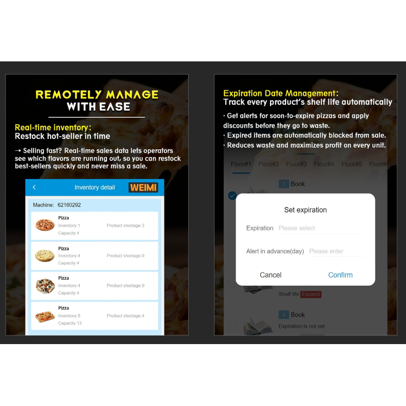 WEIMI backend management system interface