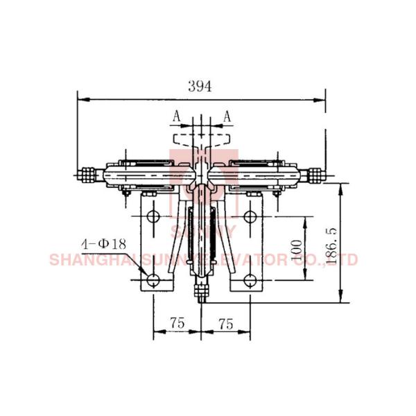 Quality Elevator replacement Parts Roller Guide Shoe , Rated Speed 3.50m/s for sale