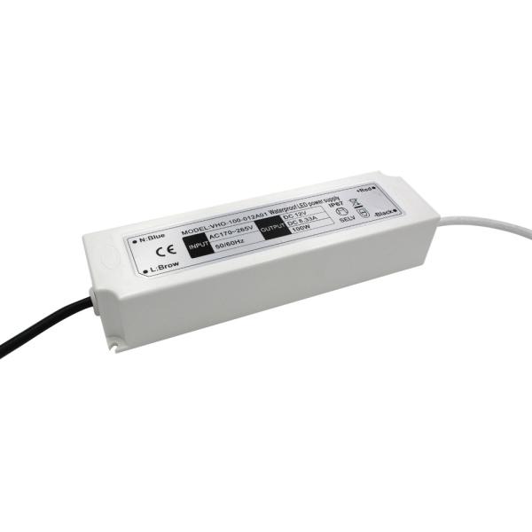Quality 100W 12V Cooler Strip Light LED Driver Waterproof IP67 Plastic Power Supply for sale