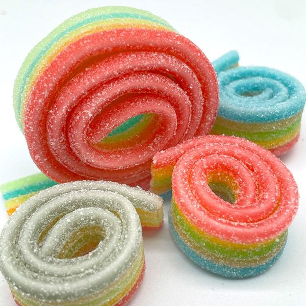 Quality Fruit Flavor Roll Colorful Sour Straws Candy Support Customization for sale