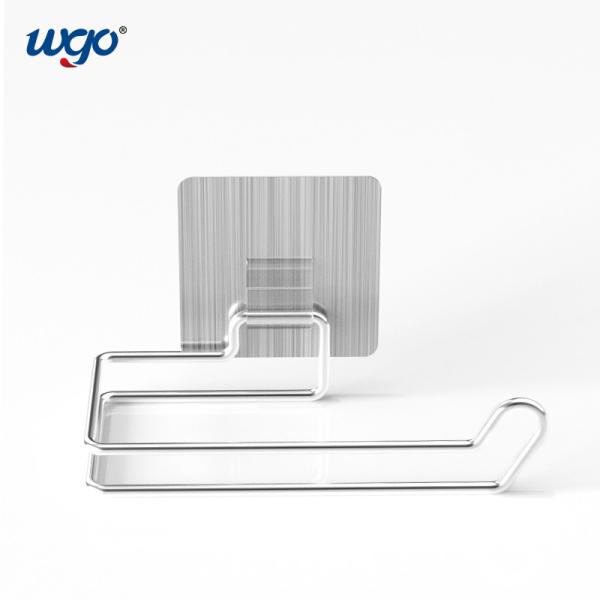 Quality Self Adhesive Installed Bathroom Paper Roll Holder Damage Free Mounting for sale