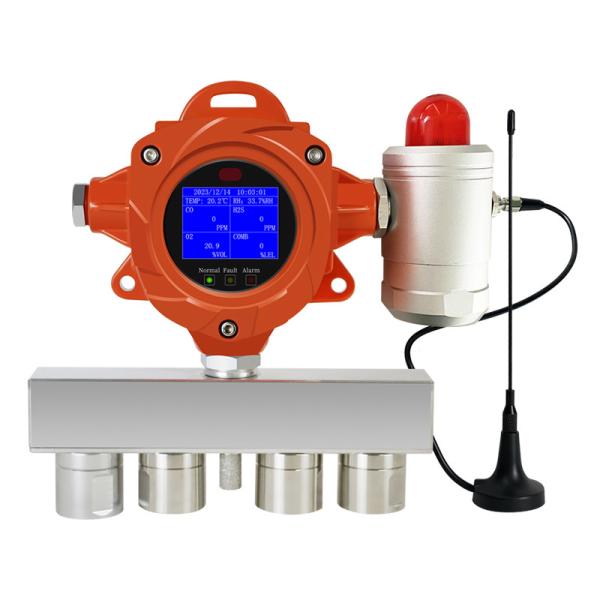 Quality Wall Mounted Multi Gas Leak Detector Device 4 In 1 Gas Detector Fixed for sale