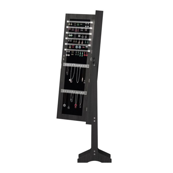 Quality Modern Wall-Mounted Jewelry Mirror Cabinet with Velvet-Lined Drawers and Adjustable Shelves for sale