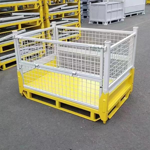 Quality B42 Storage Cage For Logistics Warehousing ASRS Foldable Wire Mesh Container for sale