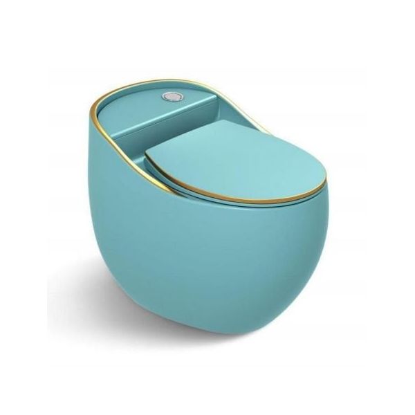 Quality Modern Design Green Color One Piece Toilet for Bathroom Ceramic Sanitary Ware WC Toilet for sale