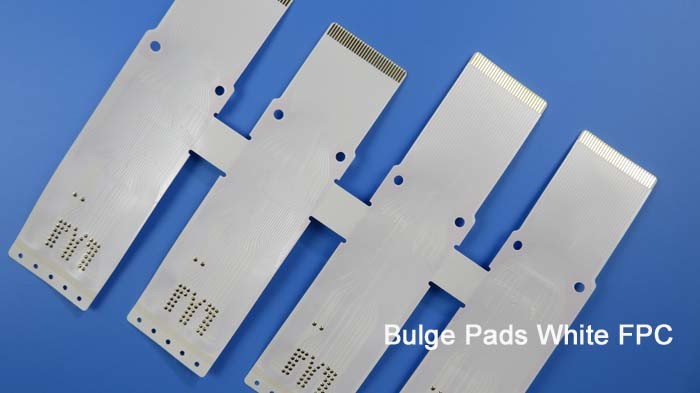Quality White Flexible PCB Board on PET with Bulge Pads and Immersion Gold for Printer for sale