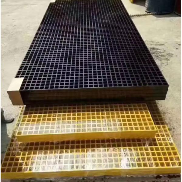Quality FRP GRP Mesh Plastic Heavy Duty Fiberglass Grating Flooring / Walkway Frp for sale