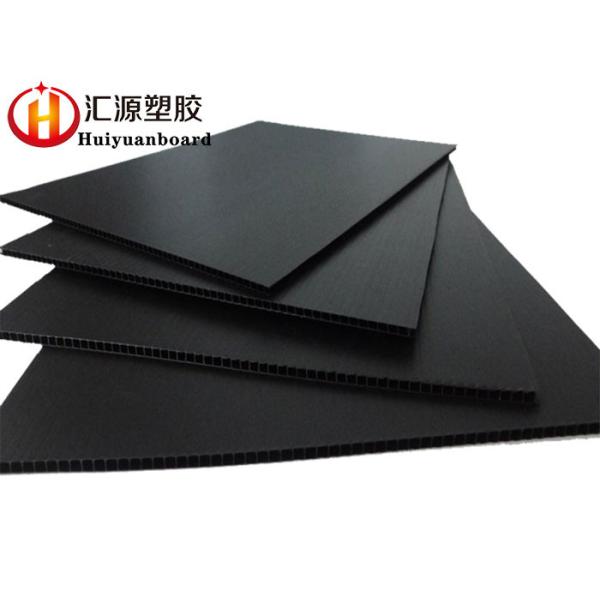 Quality Corrosion Resistant Black ESD Corrugated Plastic Sheet 5mm Thickness for sale