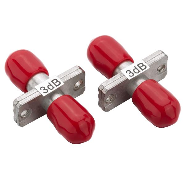 Quality CATV 1640nm Fiber Optic Attenuator 3dB Single Mode Red Cap ST Simplex for sale