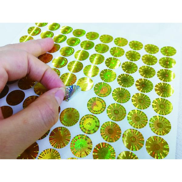 Quality Oilproof Waterproof 3D Hologram Tamper Evident Security Labels for sale