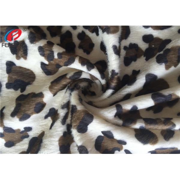 Quality Animal Printed Velboa Fabric Polyester Velvet Fabric For Upholstery for sale