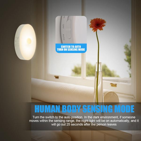 Quality Stick Anywhere 86*18mm USB Rechargeable Motion Sensor Light Cold White for sale