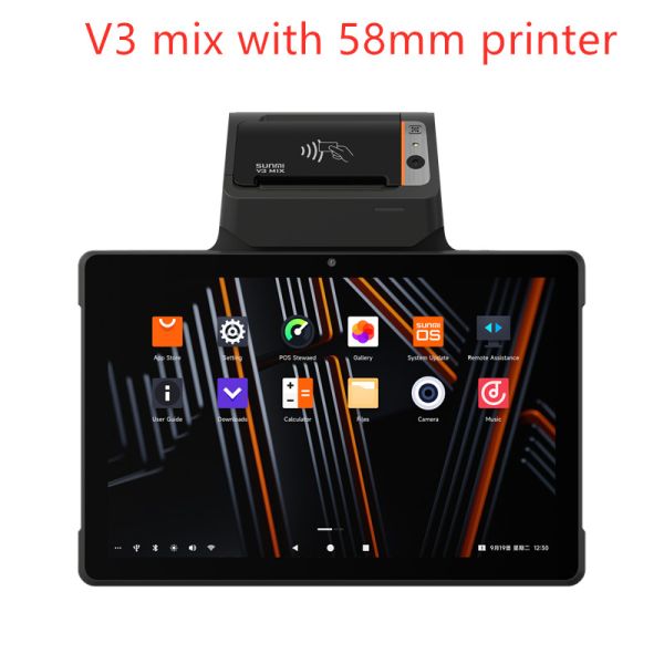 Quality All In One 10.1 Inch Tablet POS System Android 13 With 80mm Thermal Printer for sale