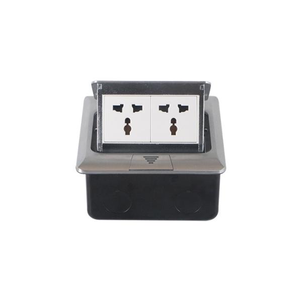 Quality Built - In Pop Up Floor Outlet With Double Positions India International Type Socket for sale
