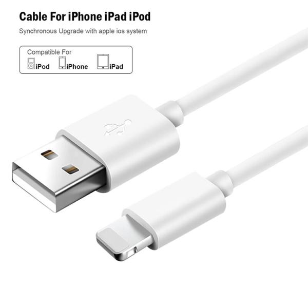 Quality TPE PVC 3ft 6ft IPhone Charger Cable 2.4A For Apple IPhone for sale