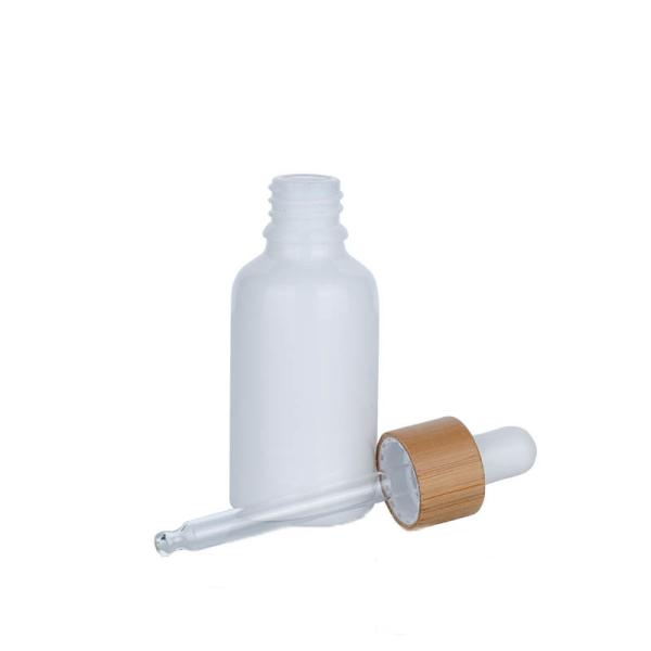 Quality Smooth 30ml White Cylindrical Cosmetic Dropper Bottles Pink Orange for sale