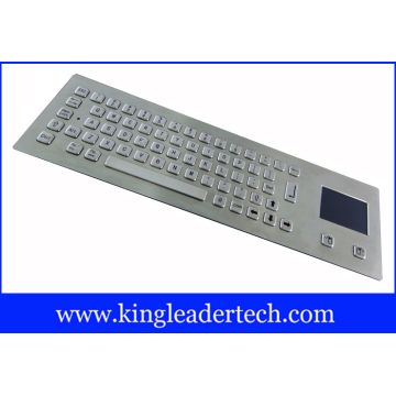Quality 64 Keys Industrial Keyboard With Touchpad Laser Engraved Graphics PS/2 Or USB for sale