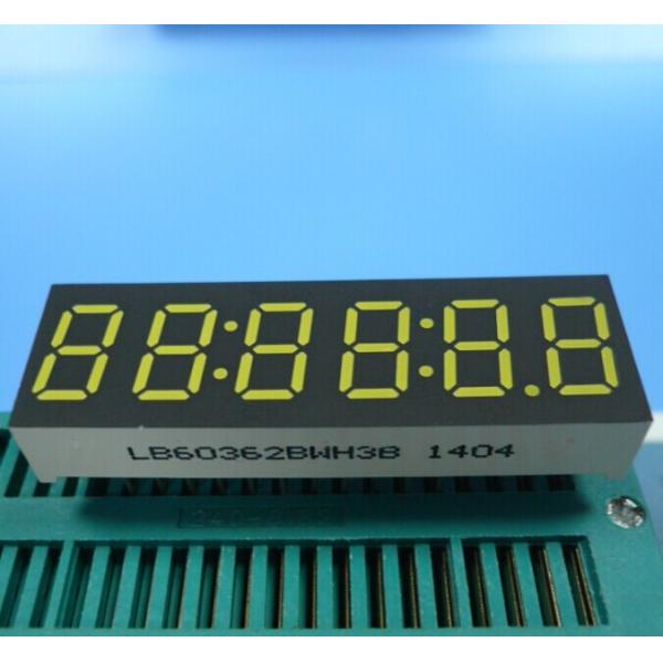 Quality 6 Digit 7 Segment LED Display , Ultra Bright White LED Clock Diplay 0.36 Inch for sale