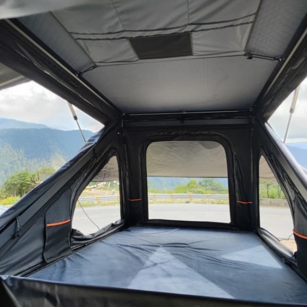 Quality Customized Square Rooftop Hard Shell Tent Z Style With Double Rain Cover for sale