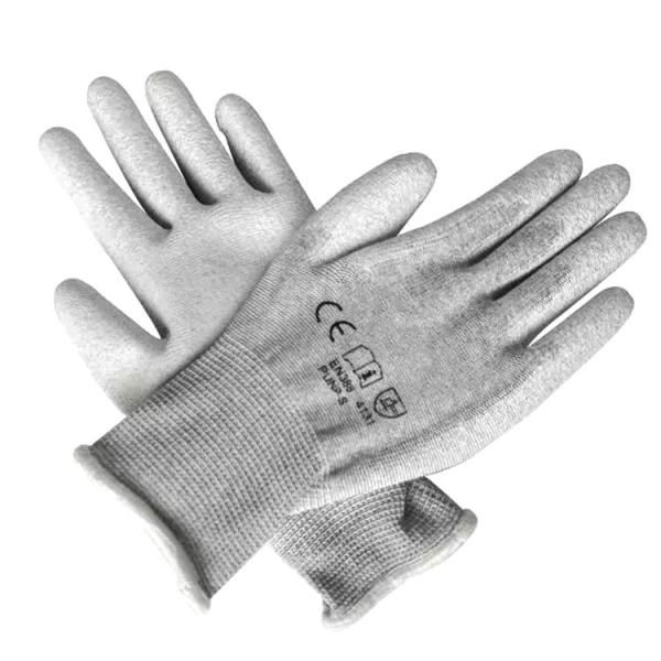 Quality Dust Free PU Coated ESD Palm Fit Anti Static Gloves for sale