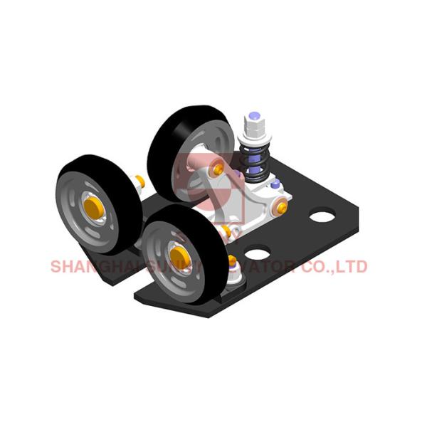 Quality 10 / 16mm Rail Width Semi Elastic Roller Guide Shoes For Elevator Parts for sale