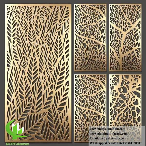 Quality Laser Cut Aluminum Screen Metal Partition Engraving Pattern 10mm Thickness for sale