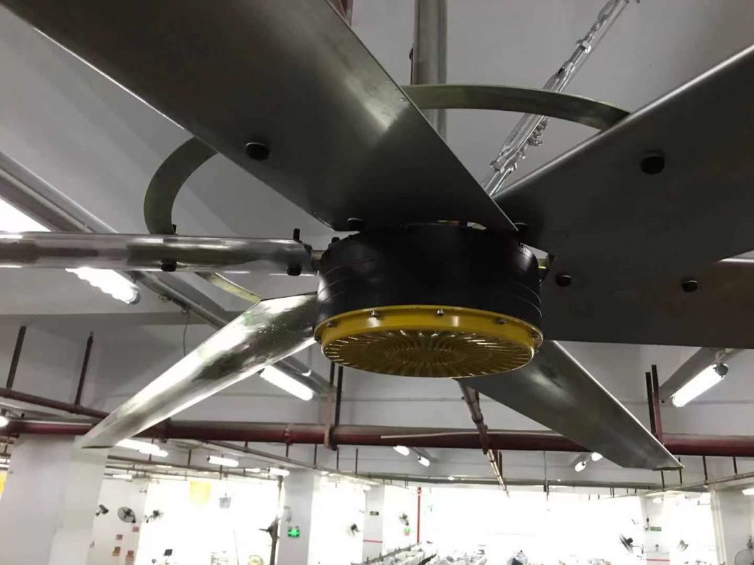 1.5kw Cooling Air Cooler Hvls Industrial Ceiling Fan with Permanent Magnet Electric Motor for Factory Public Place