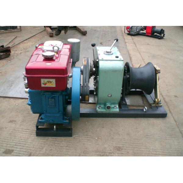Quality 50 KN Diesel Engine Cable Winch Puller Light Weight in Fast Speed for sale