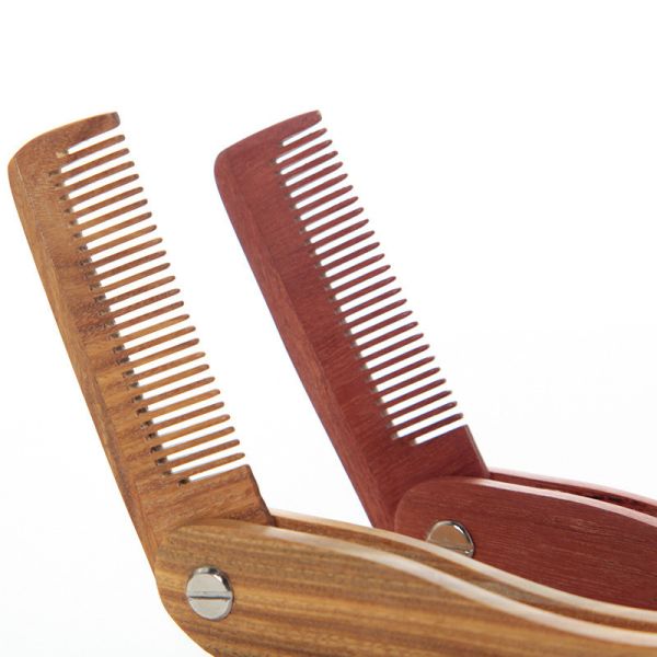 Quality Comfortable Men's Foldable Beard Comb Folding Pocket Beard Comb SGS Certified for sale