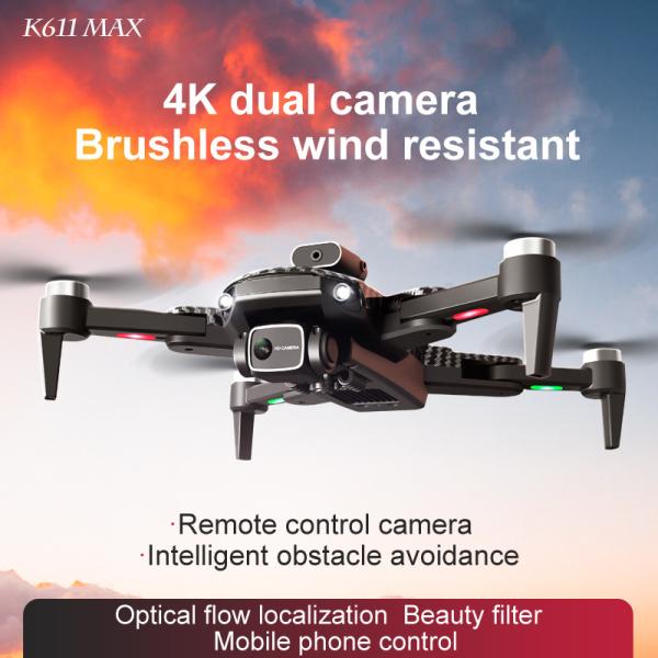 Quality K611 Max 4k Dual Camera Drone Wide Angle Obstacle Avoidance Battery Type lipo for sale