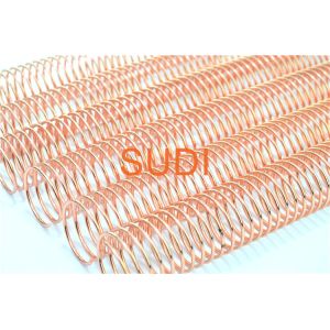 Quality Electroplated Rose Gold 2" 50.8 Mm Pitch 4:1 Spiral Bound Coil for sale