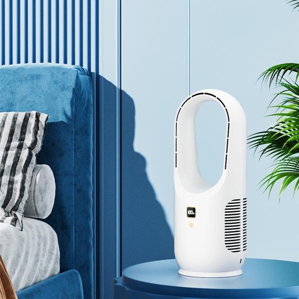 Quality Timer Function Desktop Bladeless Fan Private Mold NO Lithium Battery Rechargeabl for sale