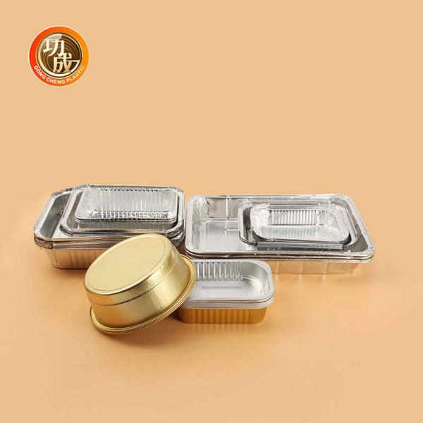 Quality Aluminum Foil Lunch Disposable Bakery Takeaway Food Aluminum Foil Lunch Boxes Food Packing Containers for sale