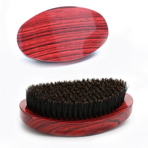 Quality Custom Logo Wooden 360 Wave Brush Medium Soft Hard Textures Curved Brush for sale