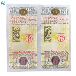 Quality Permanent Adhesive Holographic Security Stickers Customized Anti Counterfeiting for sale