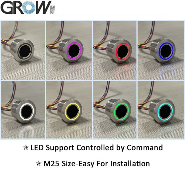 Quality Grow R503 New Circular Round RGB Ring Indicator LED Control DC3.3V Capacitive for sale