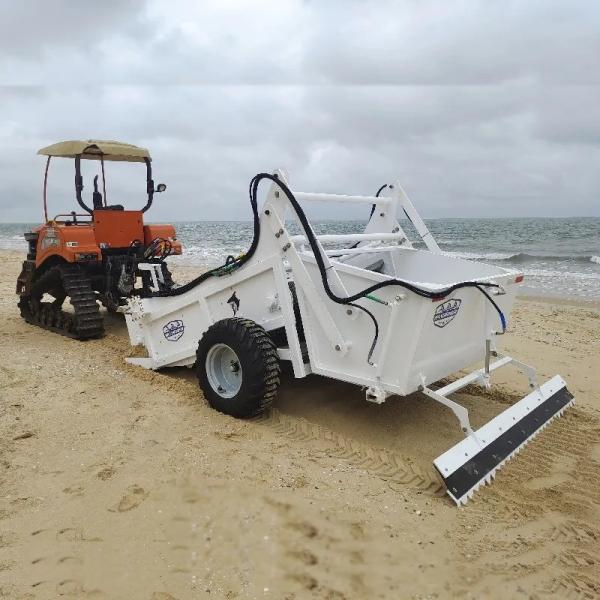 Quality 300mm Cleaning Depth Hydraulically Controlled Vibrating Screen Beach Cleaning for sale